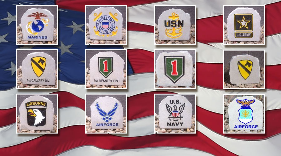 Engraved Military Stones - Custom Stones